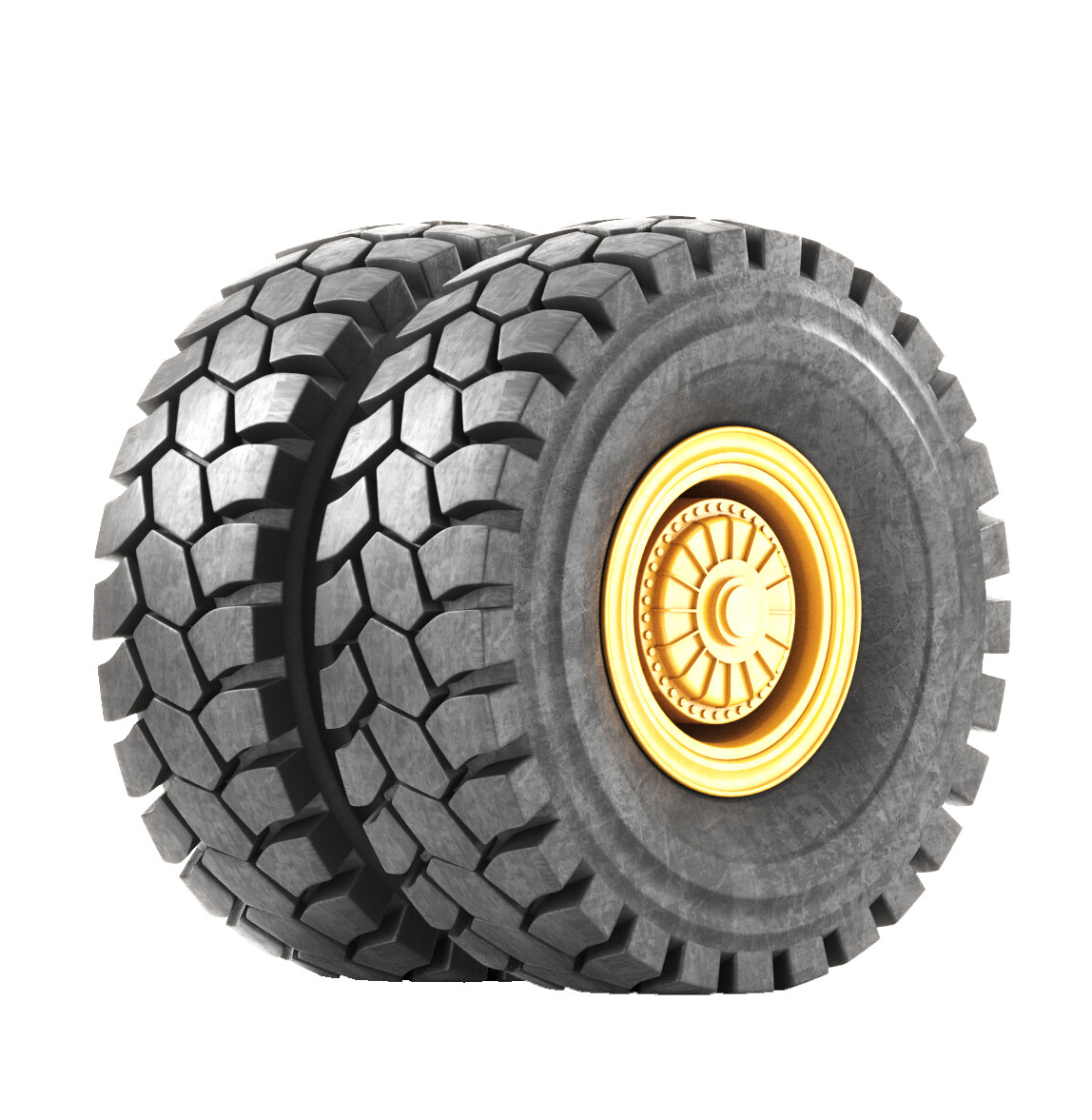 ArtStation - heavy vehicle wheel and tire (front and rear) | Resources