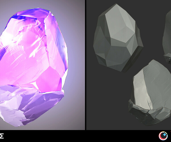 ArtStation - HighPoly / Decimated - Rock Pack Vol.01 | Game Assets