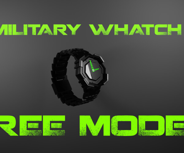 ArtStation - Military whatch free 3d model (.blend) | Game Assets