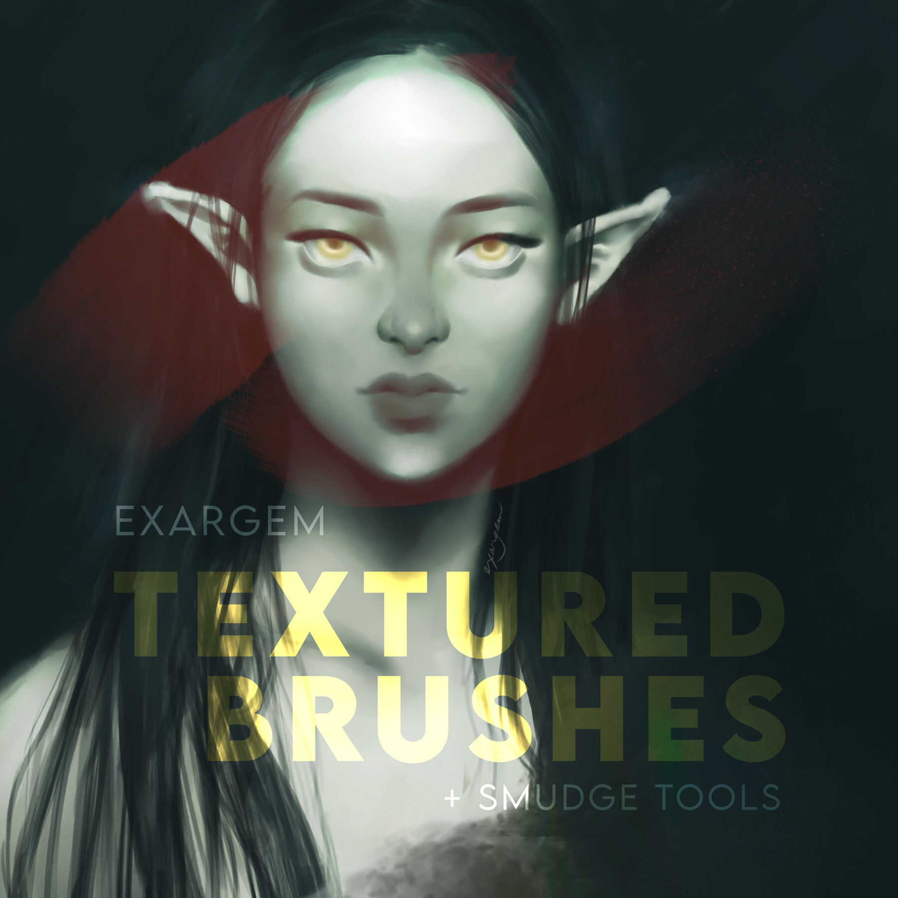 ArtStation - EXARGEM Textured Brushes & Smudge Tools | Brushes