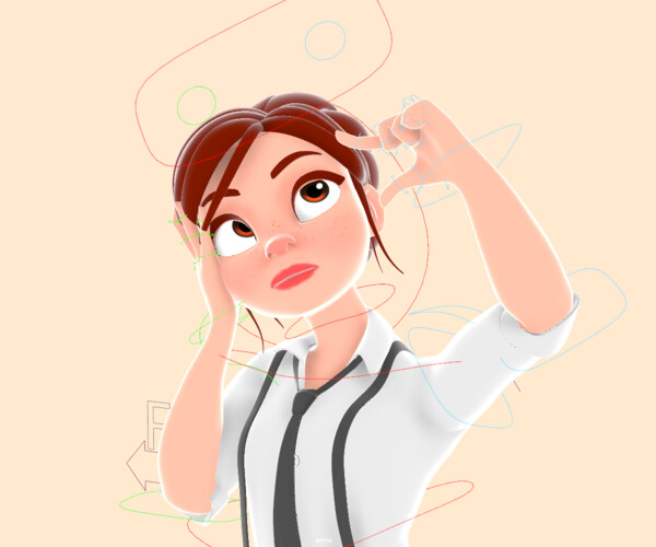 ArtStation - Waitress - Free Game Ready RIG | Game Assets