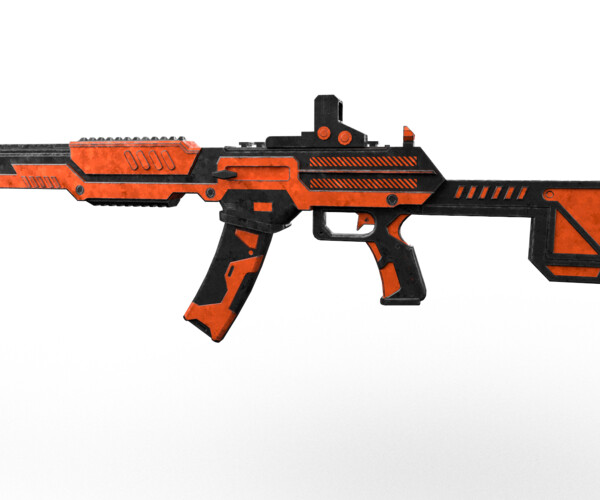 ArtStation - Machine Gun - Revolution 0492 - Color Black | Game Assets