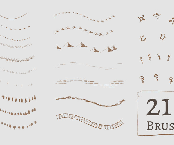 ArtStation - Fantasy Map Cartographer [Unique Brush Pack] | Brushes