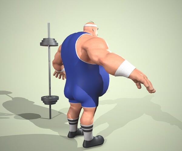 ArtStation - Strong man Low-poly 3D model | Game Assets