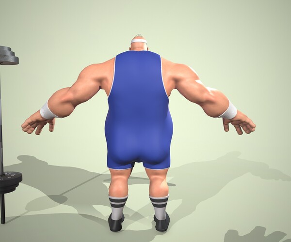 ArtStation - Strong man Low-poly 3D model | Game Assets