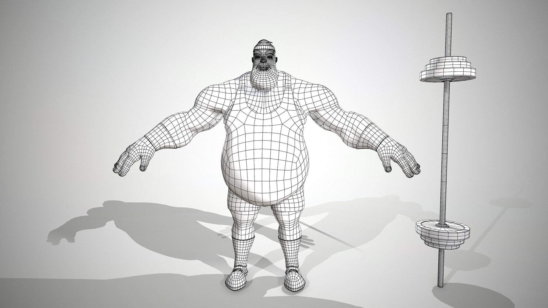 ArtStation - Strong man Low-poly 3D model | Game Assets