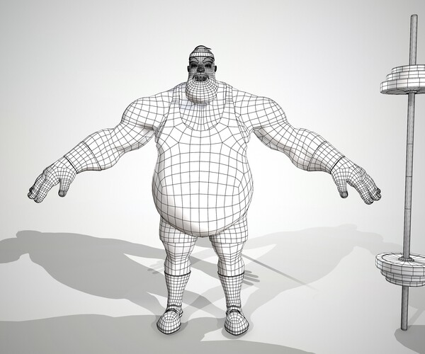 ArtStation - Strong man Low-poly 3D model | Game Assets