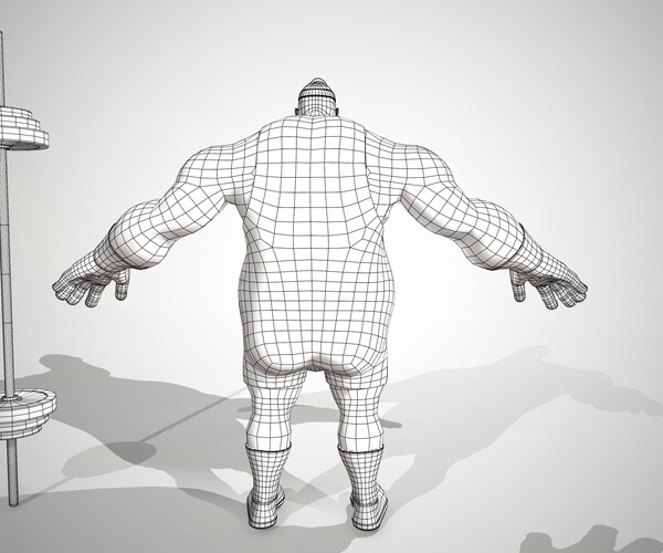 ArtStation - Strong man Low-poly 3D model | Game Assets
