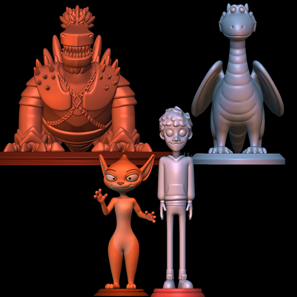 ArtStation - Sorrel, Ben, Firedrake and Nettlebrand - Dragon Rider 3D print models | Resources