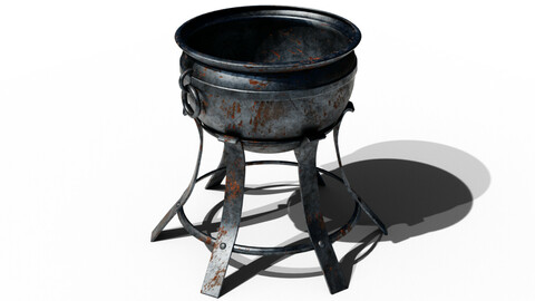 ArtStation - 3D model of Old Metallic Brazier | Resources
