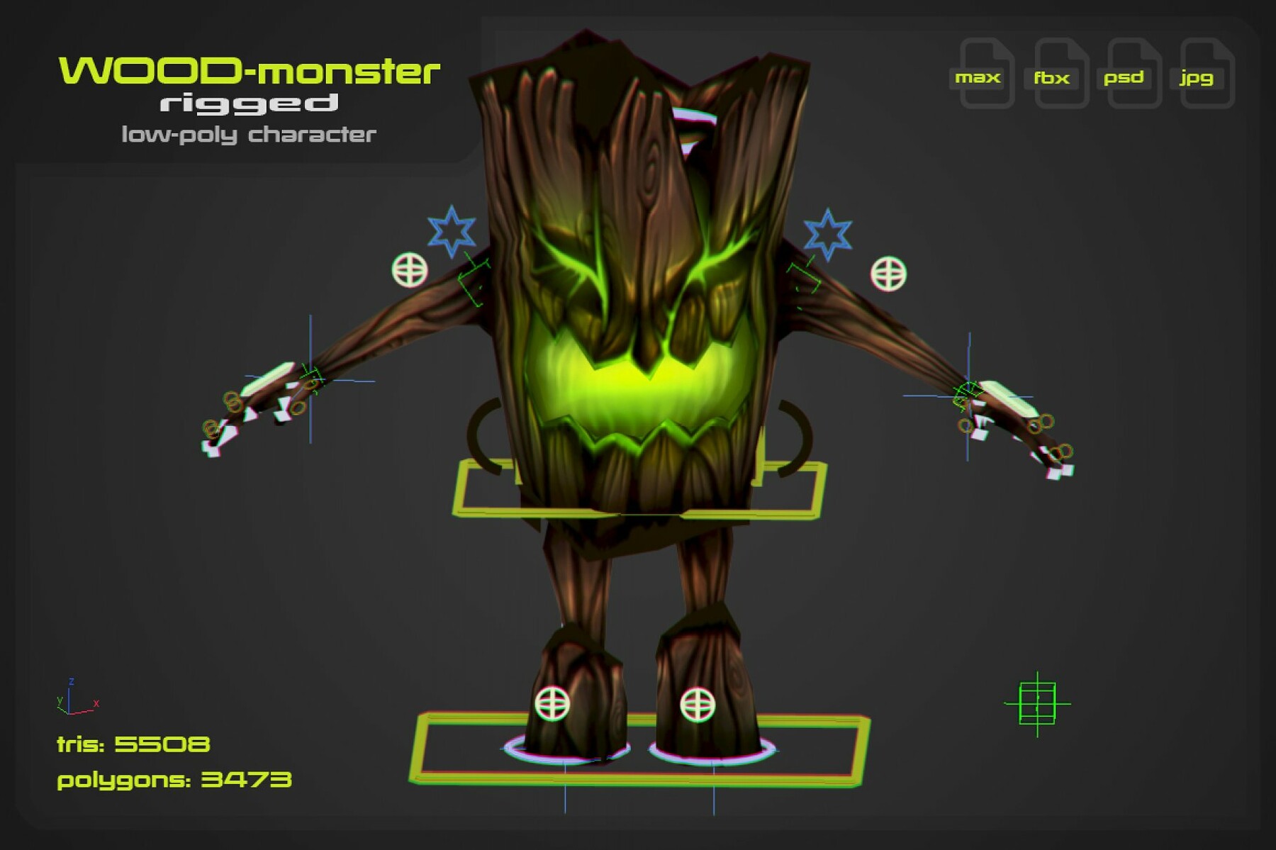ArtStation - Wood Monster [rigged] | Game Assets