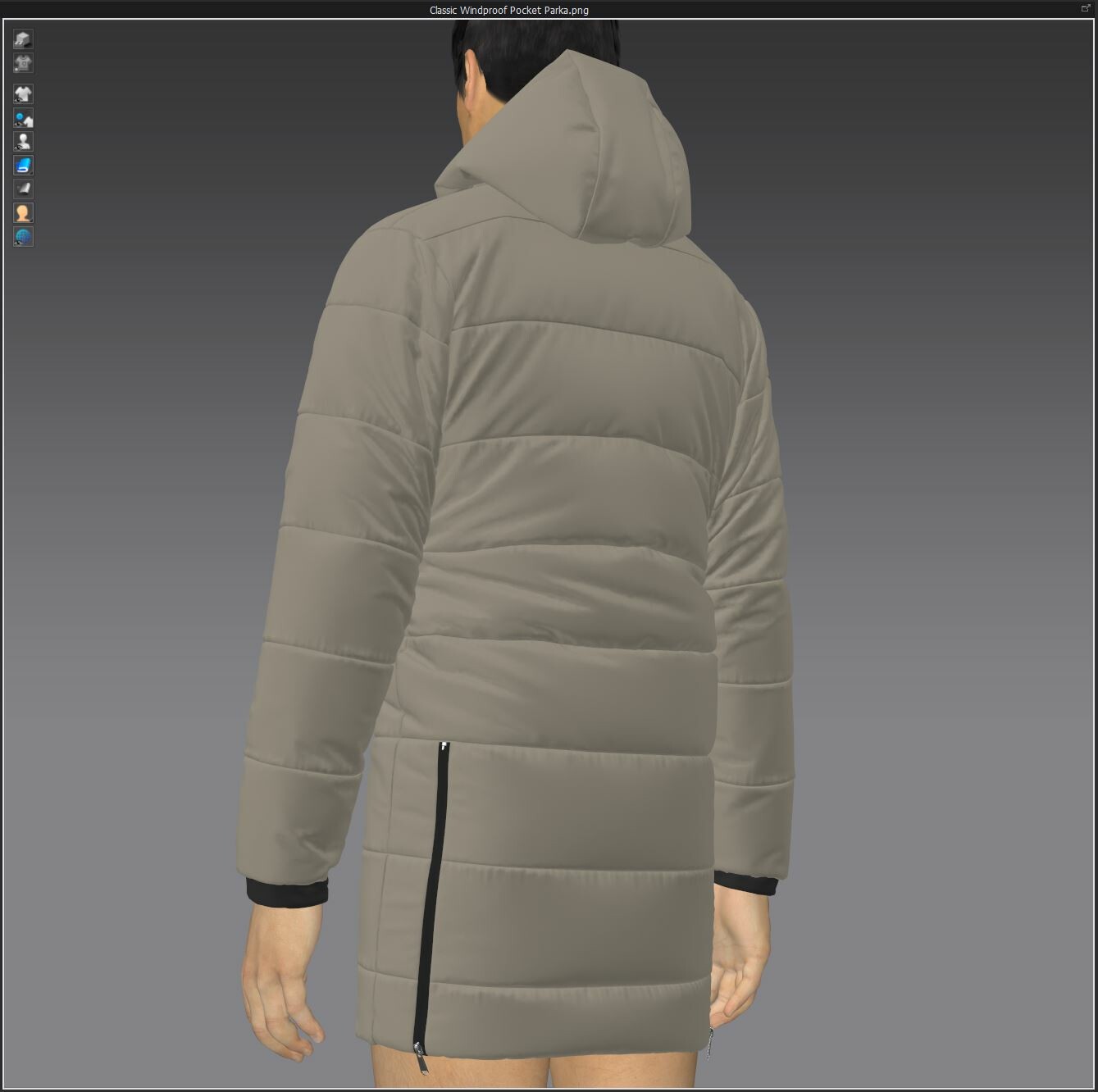 ArtStation - Classic Windproof Pocket Parka, marvelous designer,clo3d ...