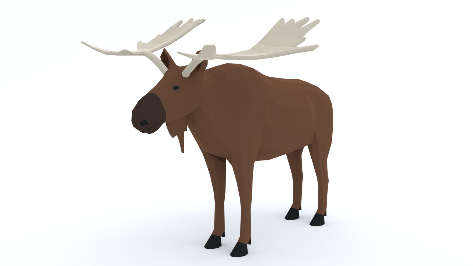 Realistic Cartoon Moose