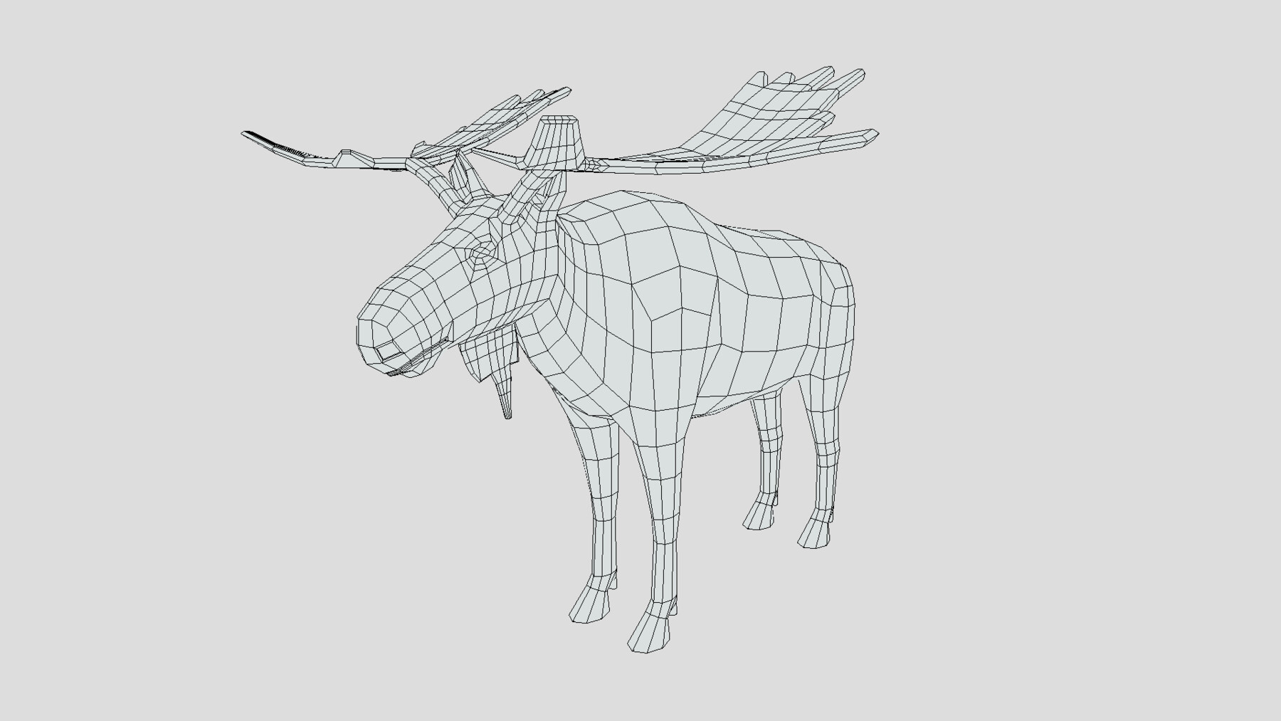 ArtStation - Low Poly Caretoon Moose | Game Assets