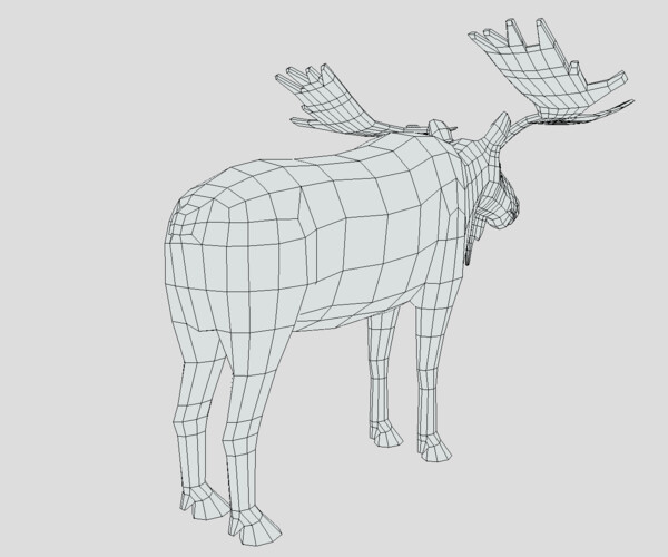 ArtStation - Low Poly Caretoon Moose | Game Assets
