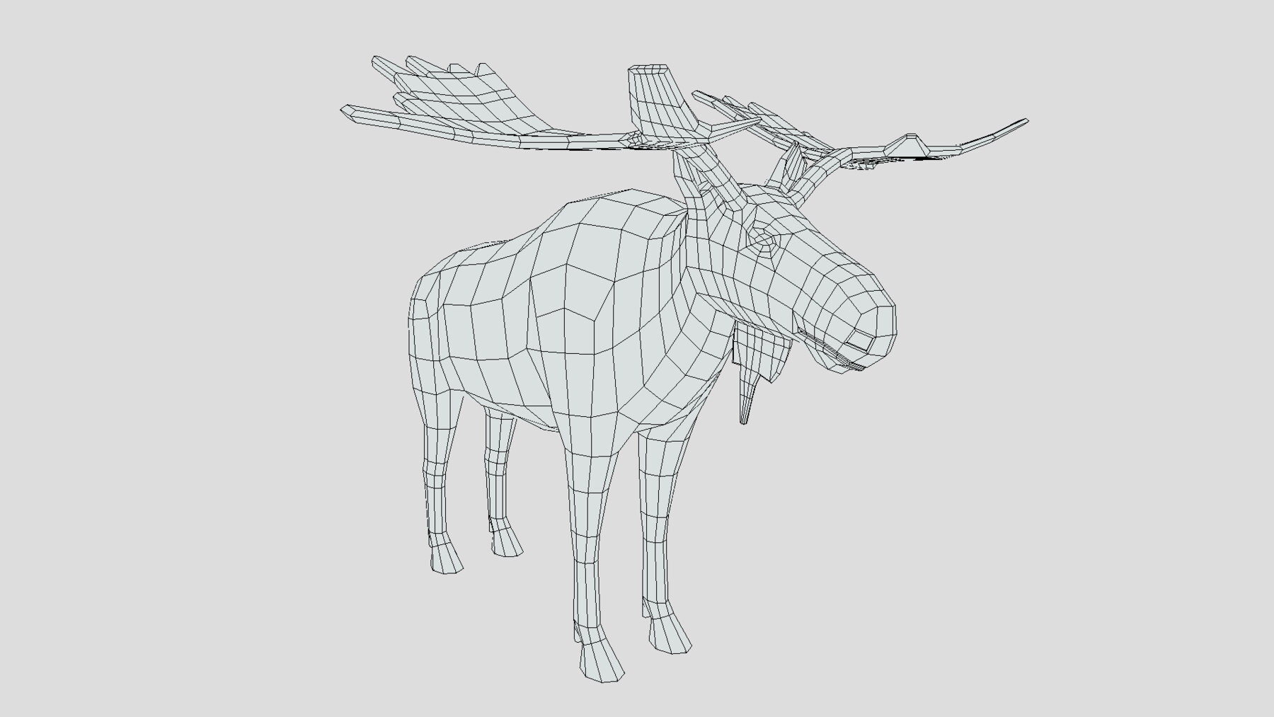 ArtStation - Low Poly Caretoon Moose | Game Assets