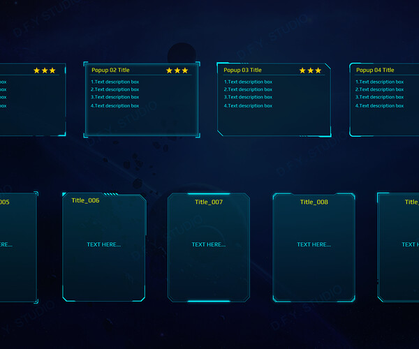 ArtStation - SCI-FI/CyberPunk UI Components | Game Assets