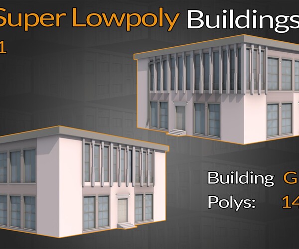 ArtStation - 20 Super Low-Poly buildings | Game Assets