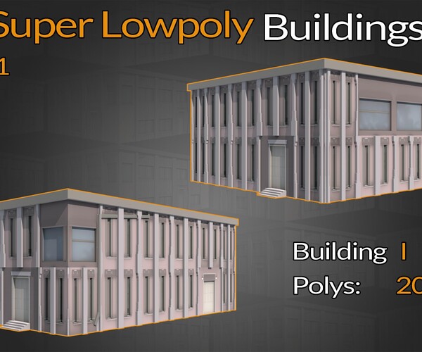 ArtStation - 20 Super Low-Poly buildings | Game Assets