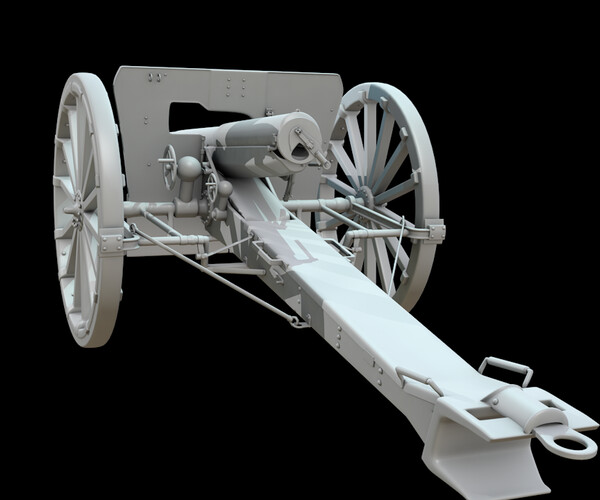 ArtStation - French Cannon based Canon de 75 mle 1897 | Resources