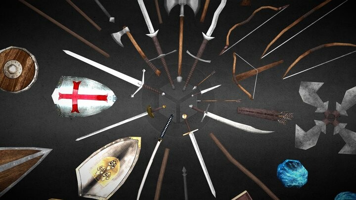 ArtStation - PS1 PSX Fantasy Weapons Pack | Game Assets