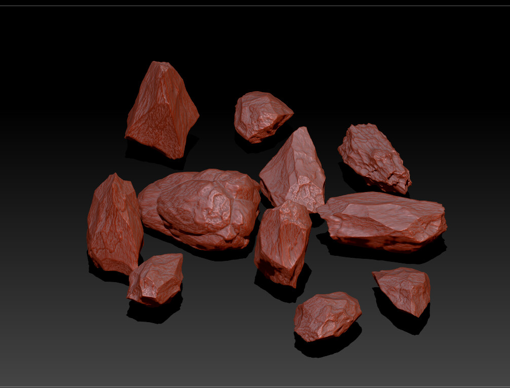 ArtStation - Stone 3D model download, rockery stone 3D map download ...