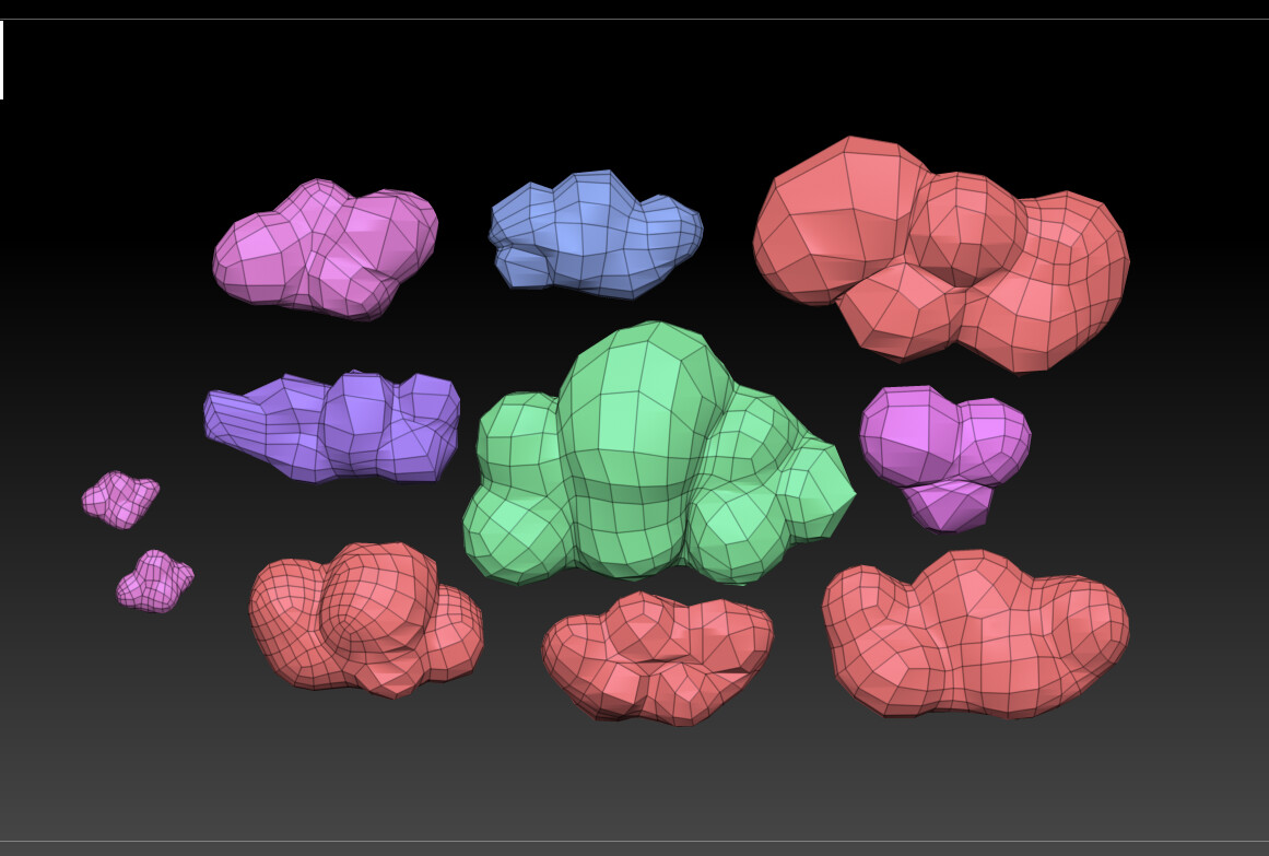 ArtStation - Cartoon cloud download, Baiyun CG model material download ...