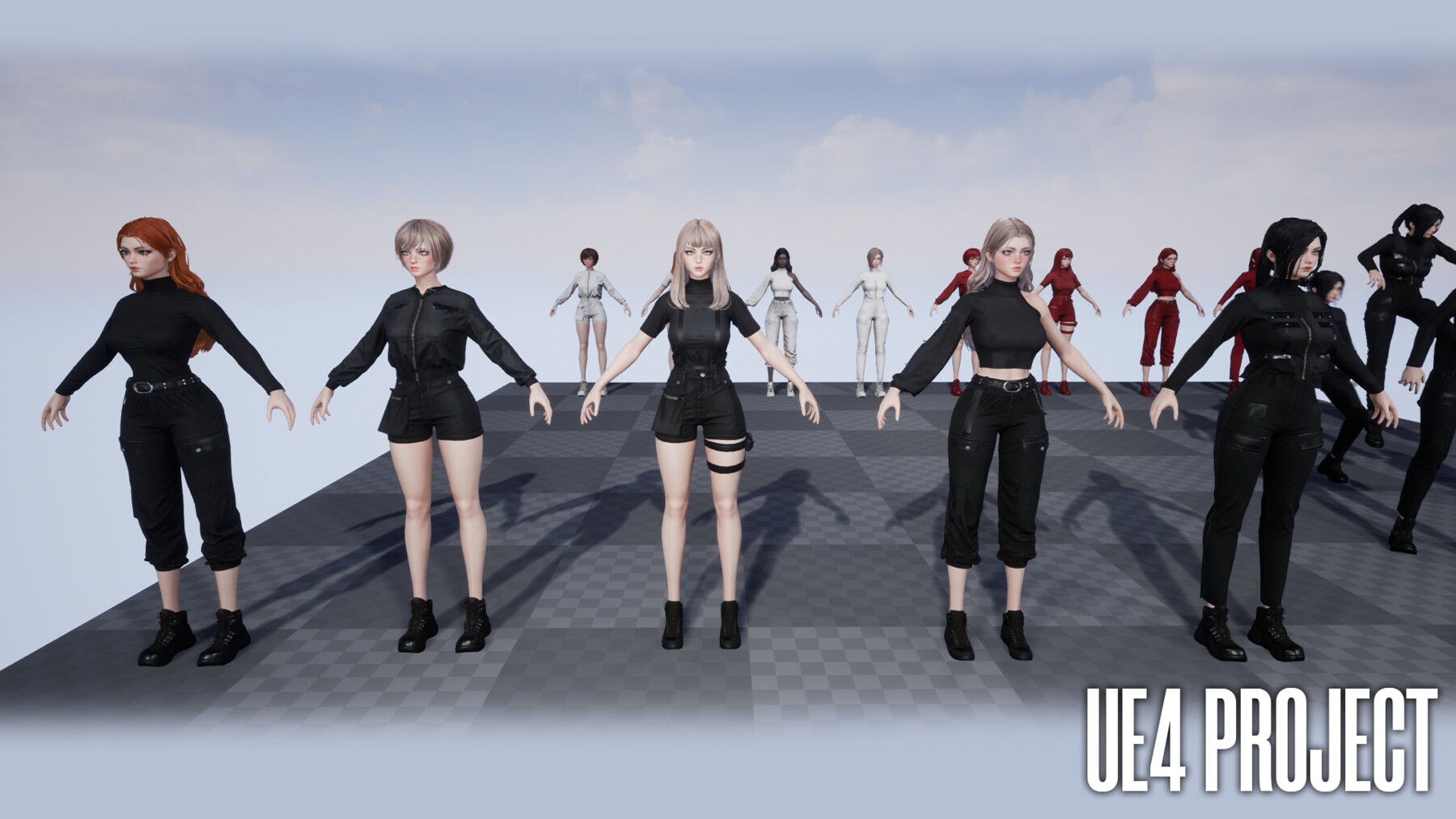 ArtStation - Techwear Girl - Game Ready | Game Assets