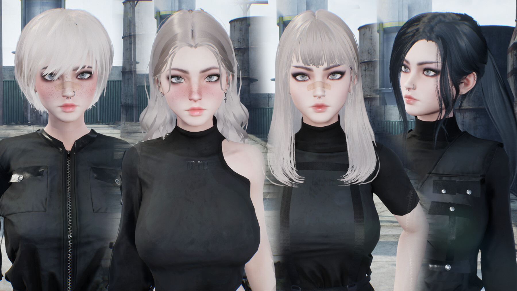 ArtStation - Techwear Girl - Game Ready | Game Assets