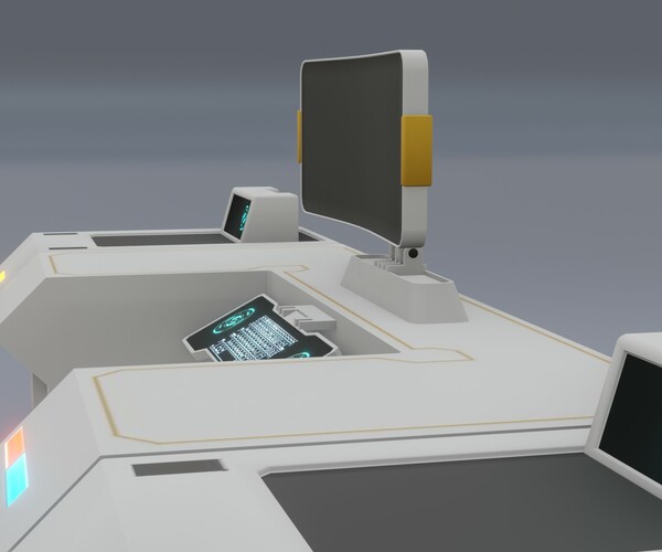 ArtStation - Sci-Fi Workspace - Low poly - PBR - Game ready | Game Assets