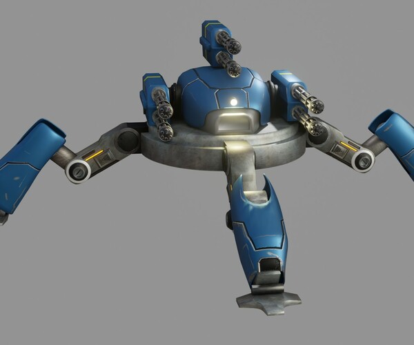 ArtStation - Sci Fi Quad Bot - Low Poly - Game Ready - PBR | Game Assets