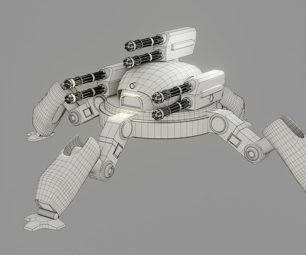ArtStation - Sci Fi Quad Bot - Low Poly - Game Ready - PBR | Game Assets