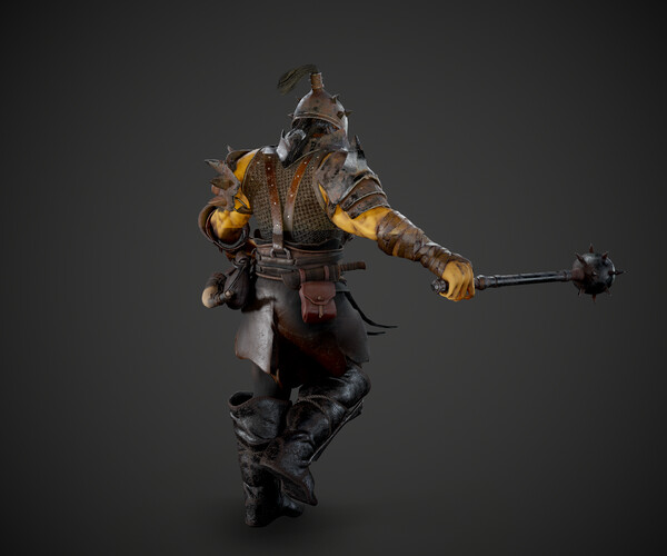ArtStation - Orc armored with mace | Game Assets