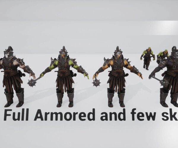 ArtStation - Orc armored with mace | Game Assets
