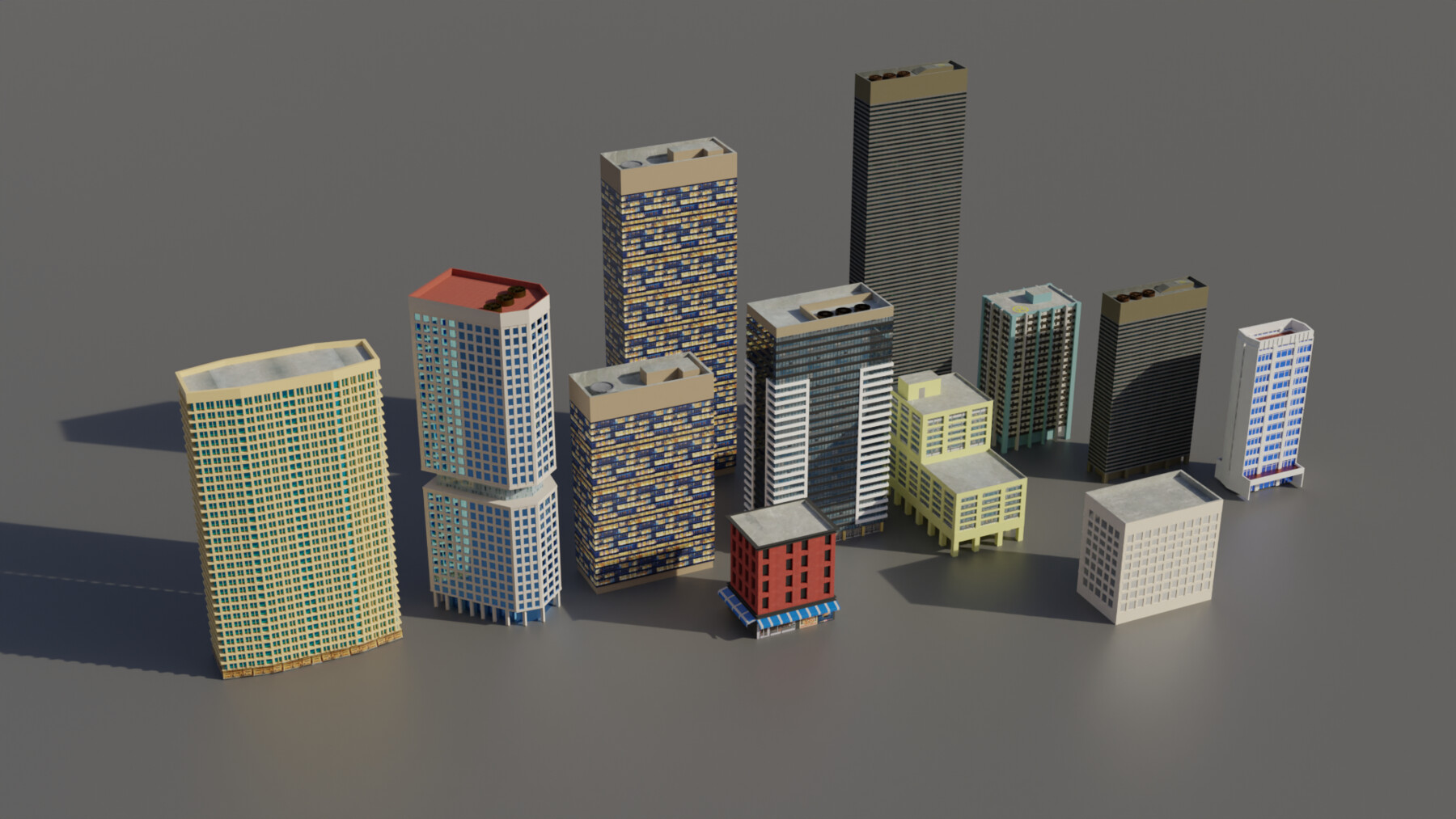 ArtStation - Low Poly Buildings Pack Vol-1 - Game Ready - PBR | Game Assets