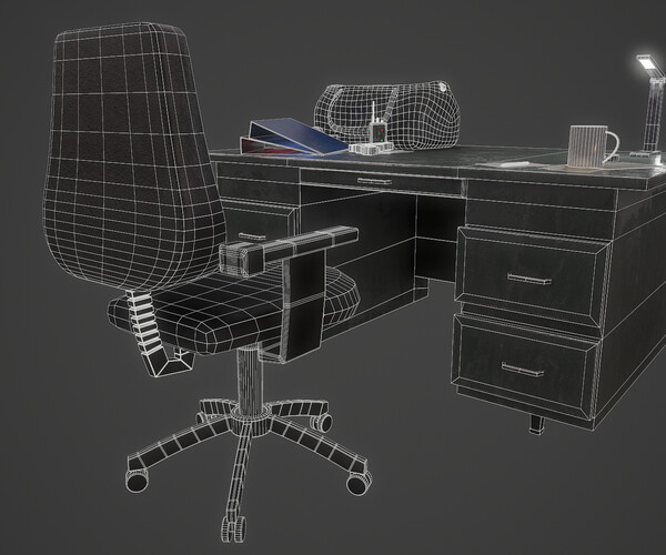 ArtStation - Police Desk Pack | Game Assets