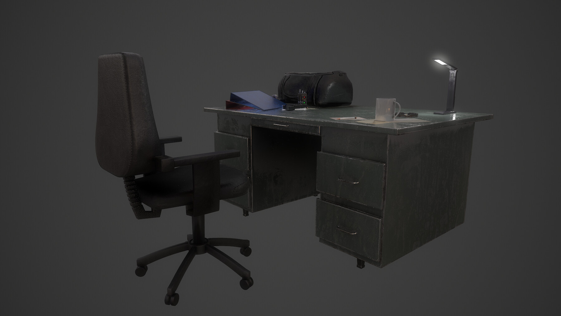 ArtStation - Police Desk Pack | Game Assets