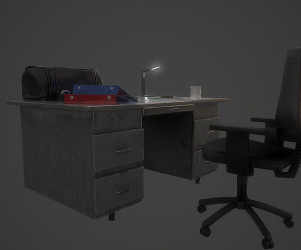ArtStation - Police Desk Pack | Game Assets