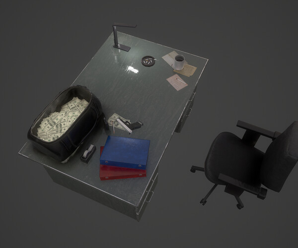 ArtStation - Police Desk Pack | Game Assets