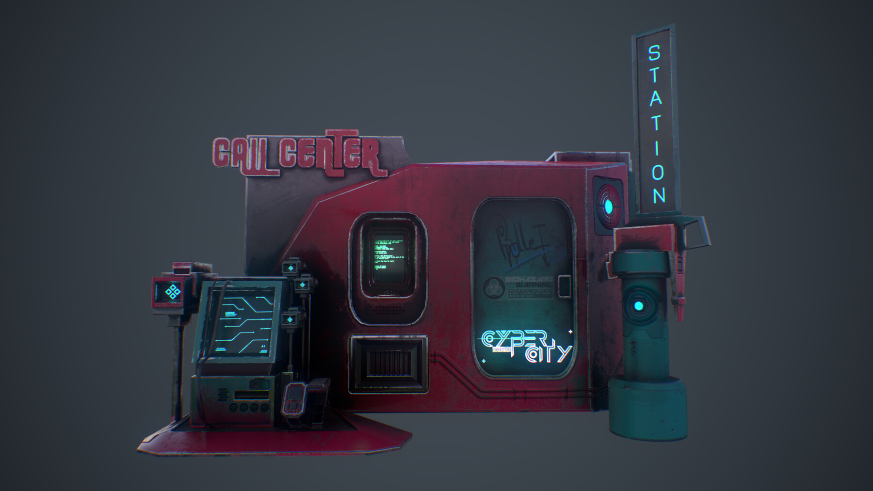 ArtStation - Sci-fi Call Center | Game Assets