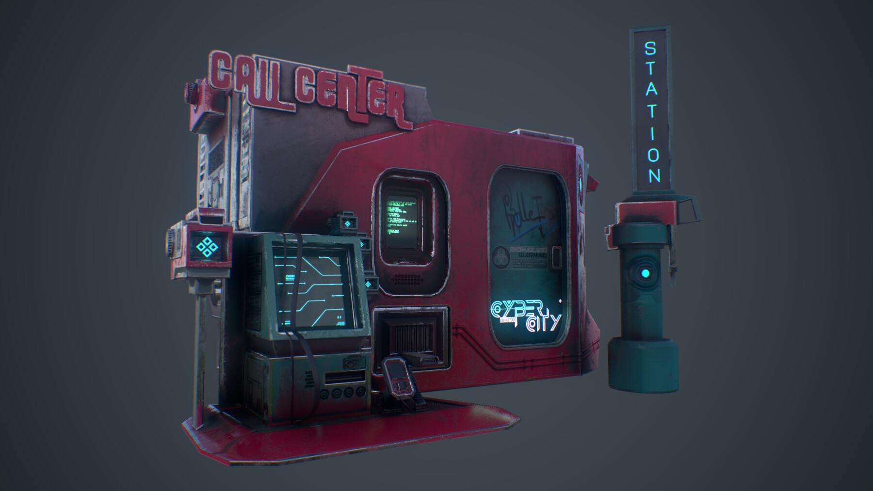 ArtStation - Sci-fi Call Center | Game Assets