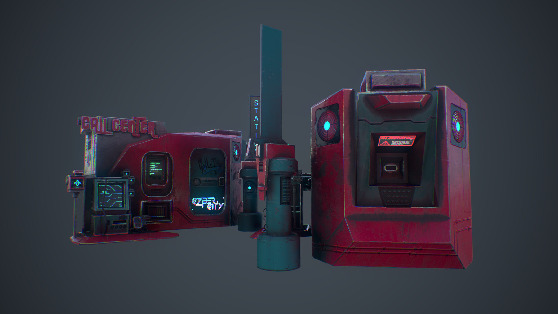 ArtStation - Sci-fi Call Center | Game Assets