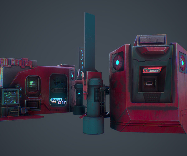 ArtStation - Sci-fi Call Center | Game Assets
