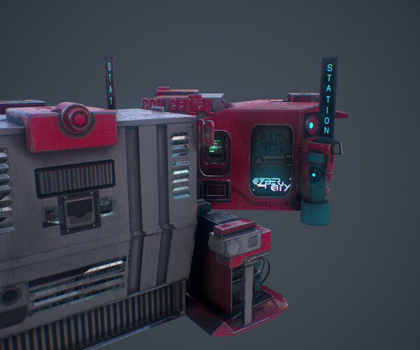 ArtStation - Sci-fi Call Center | Game Assets
