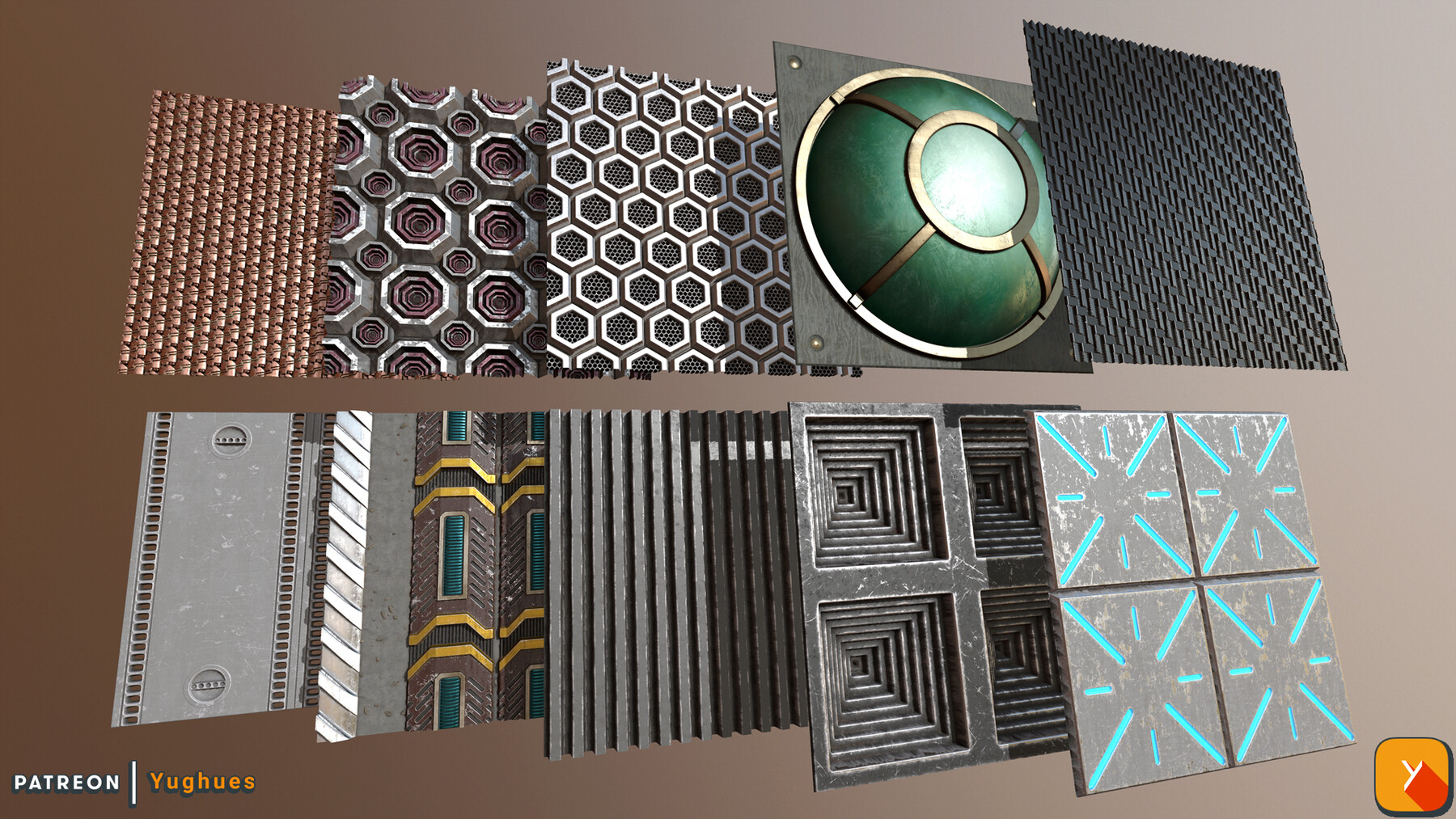 ArtStation - Yughues Metal Materials Redux | Game Assets