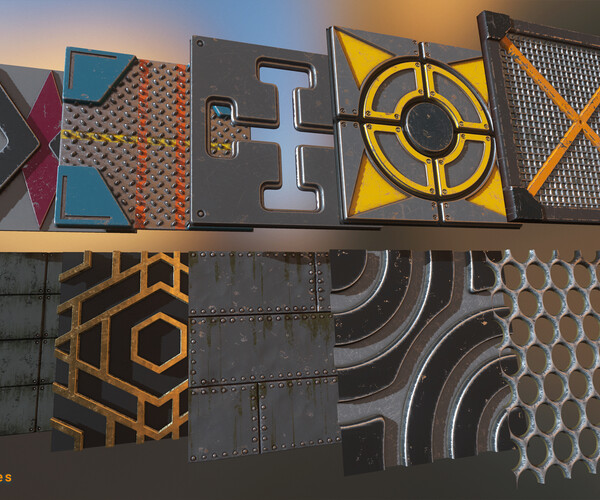 ArtStation - Yughues Metal Materials Redux | Game Assets