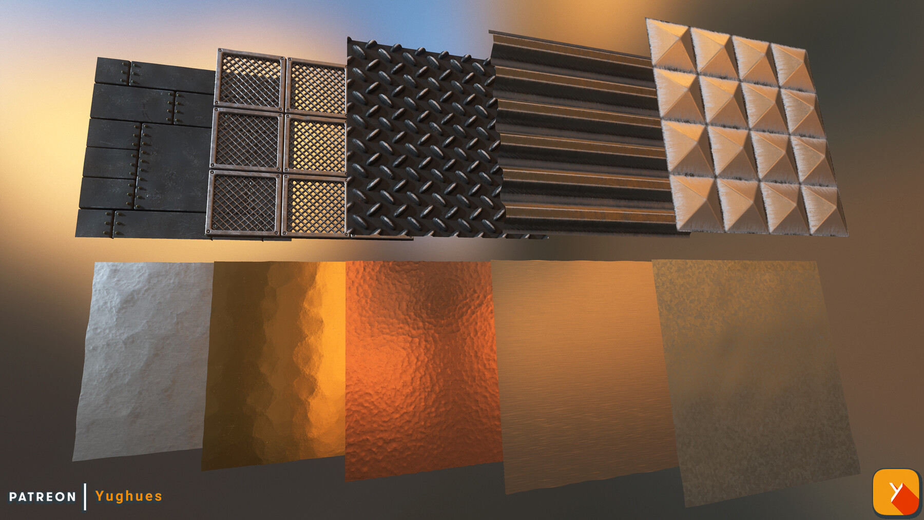 ArtStation - Yughues Metal Materials Redux | Game Assets