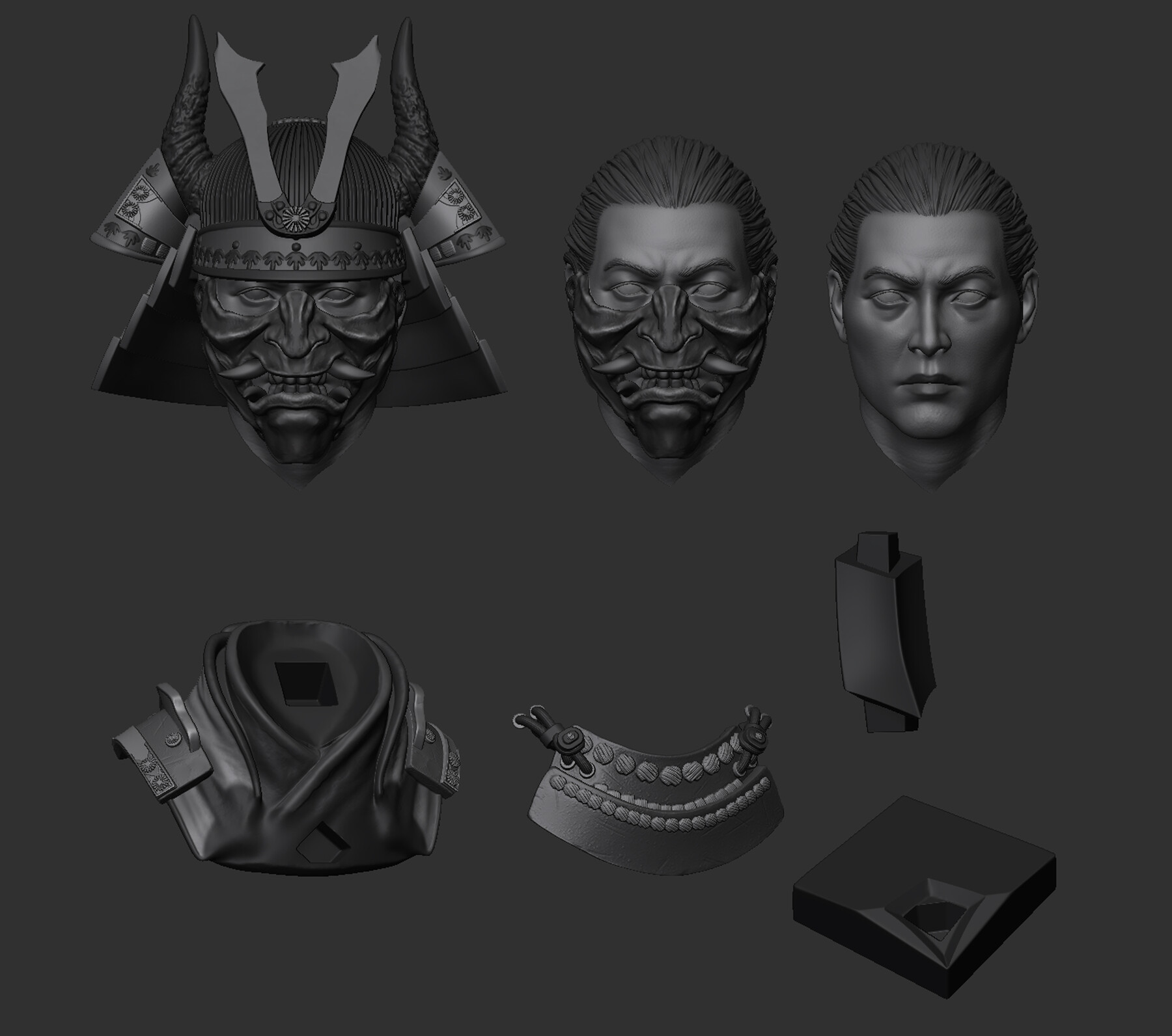 ArtStation - Samurai Bust | Resources