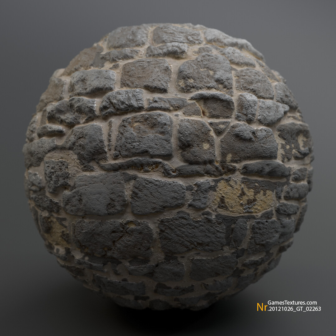 ArtStation - Wall, stone 02263– PBR Material GamesTextures.com | Game ...