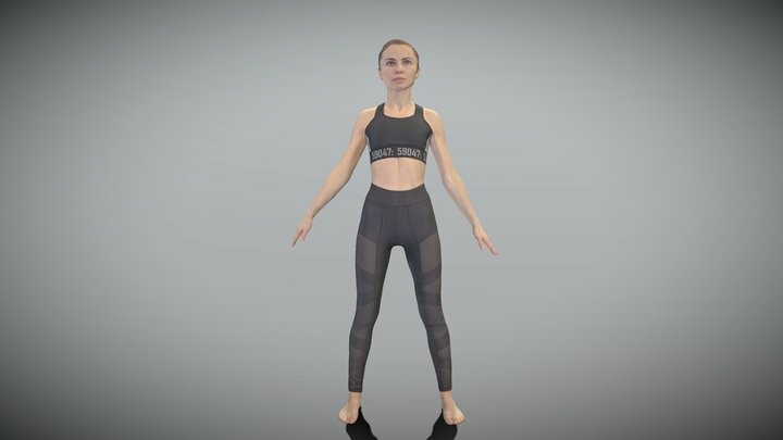 ArtStation - Fitness woman ready for animation 322 | Game Assets